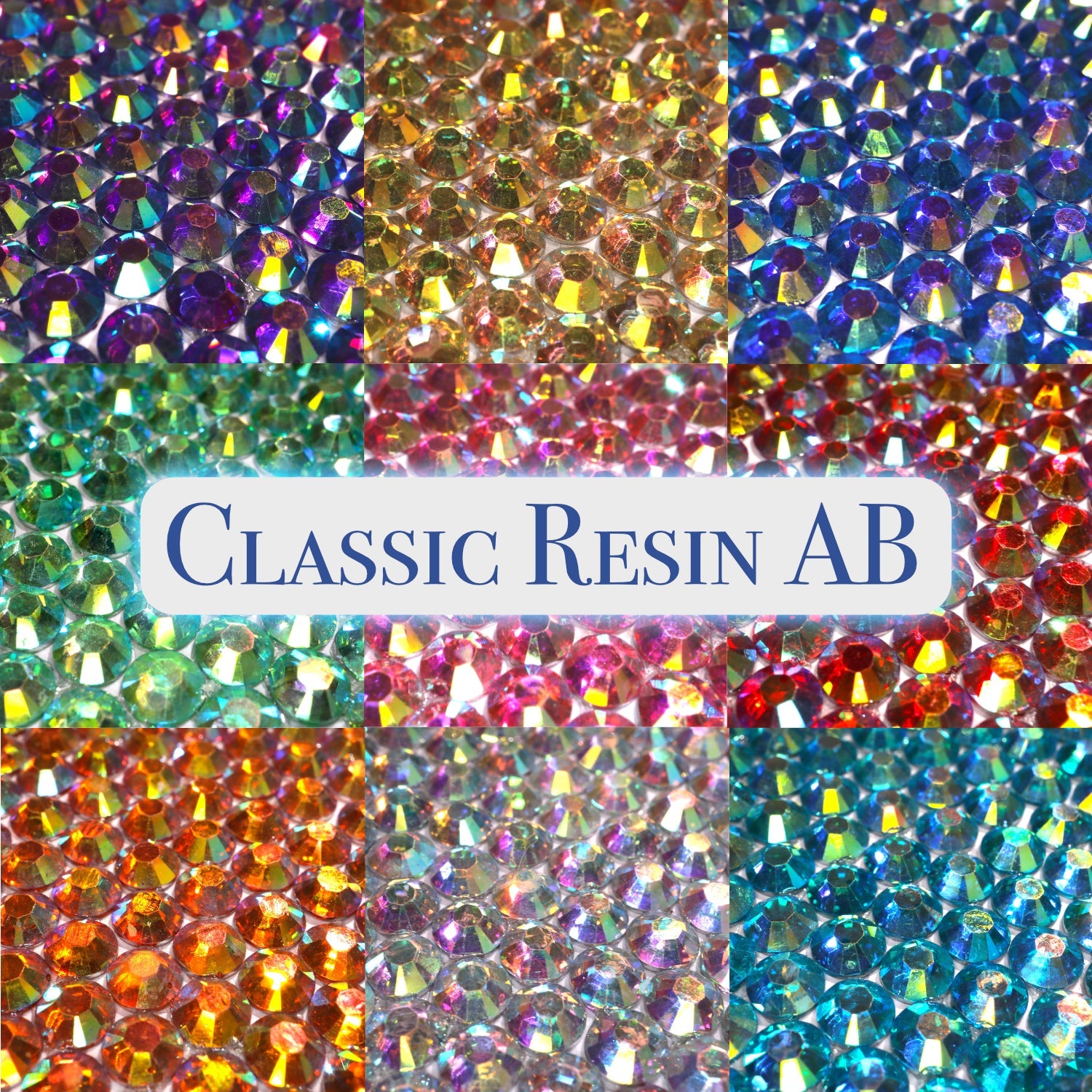 Classic AB Resin Rhinestones – Iridescent Sparkle for Tumblers & Crafts ...