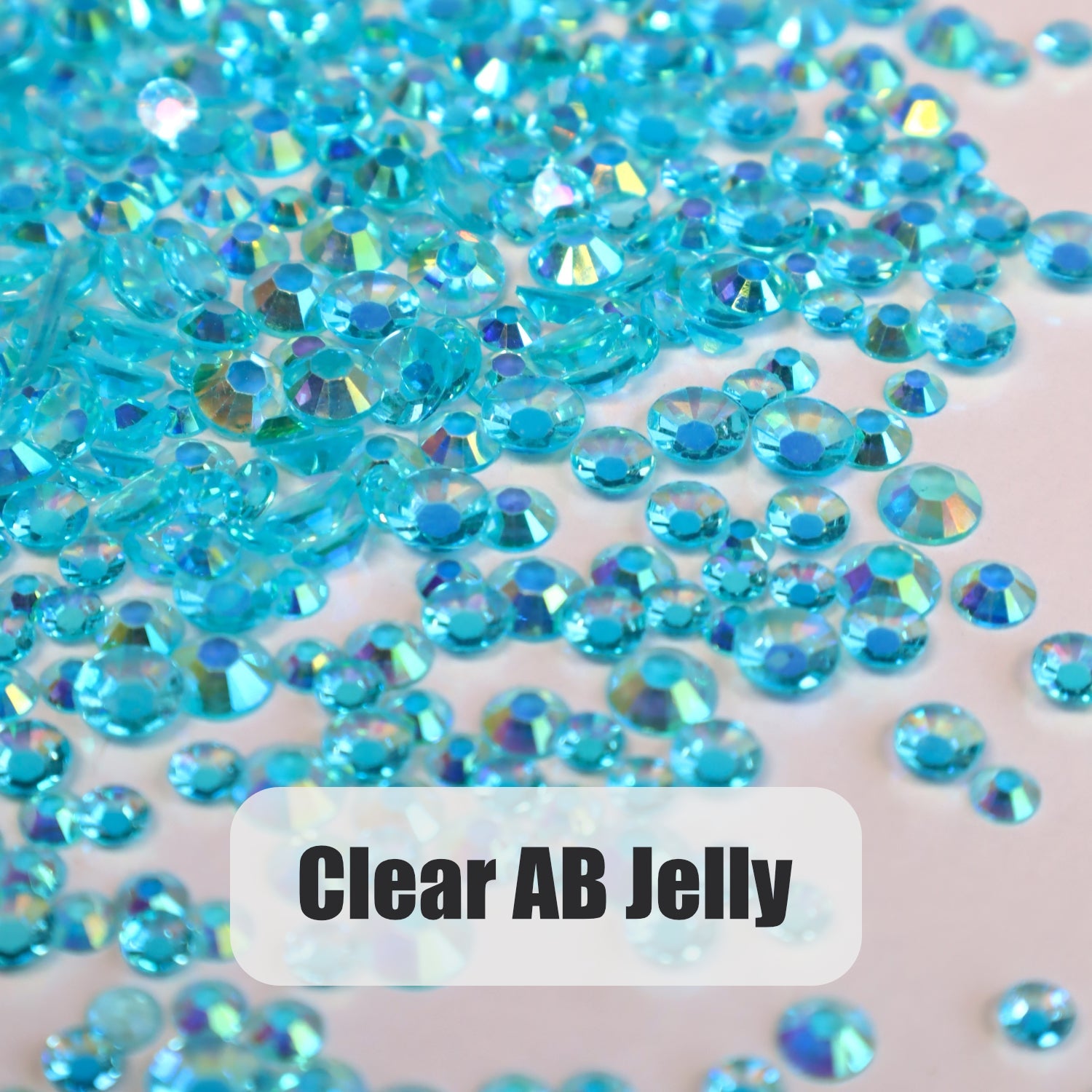 Clear Jelly AB Resin Rhinestones – Transparent AB Sparkle for Tumblers ...
