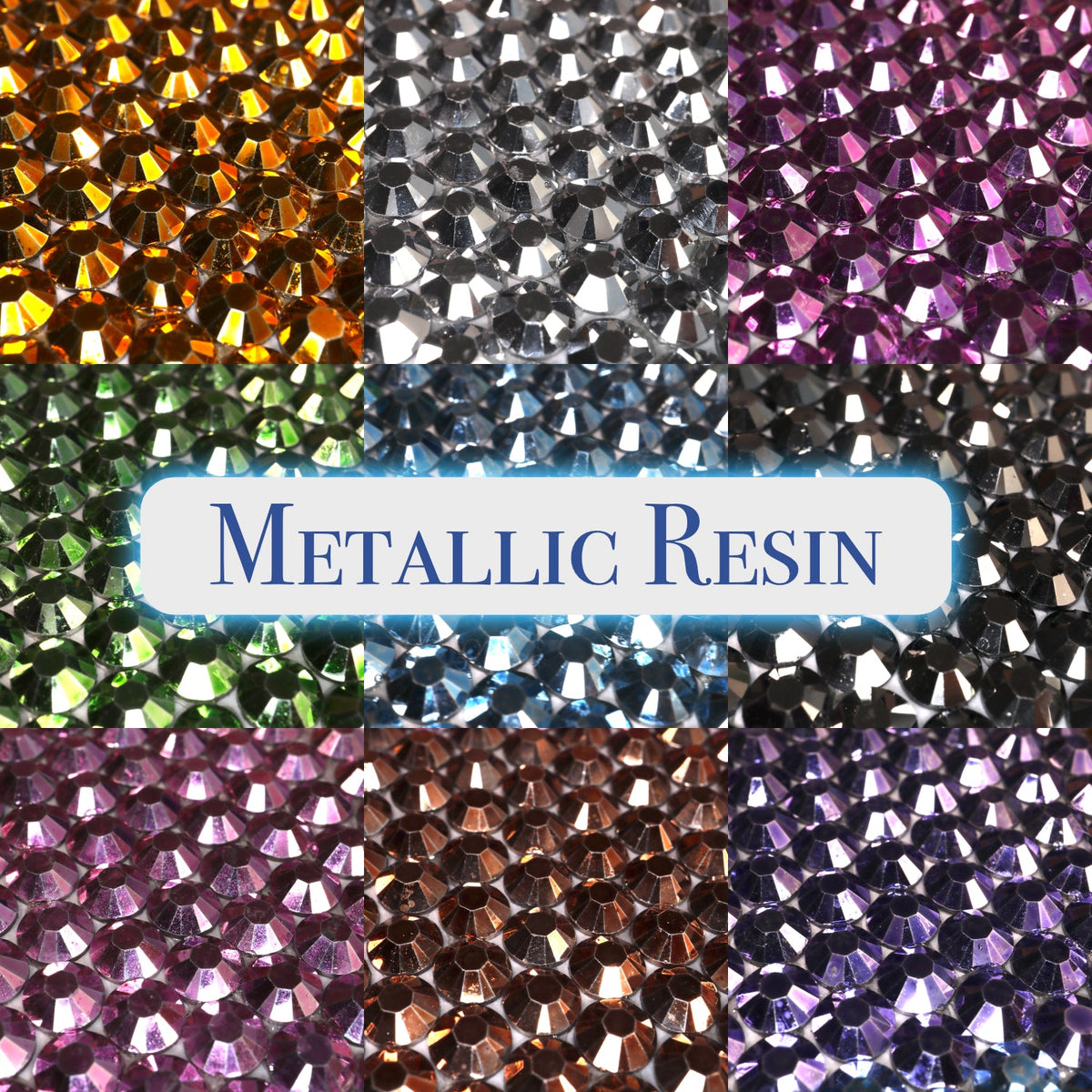 Metallic Resin Rhinestones – High-Shine Finish for Tumblers & Crafts ...