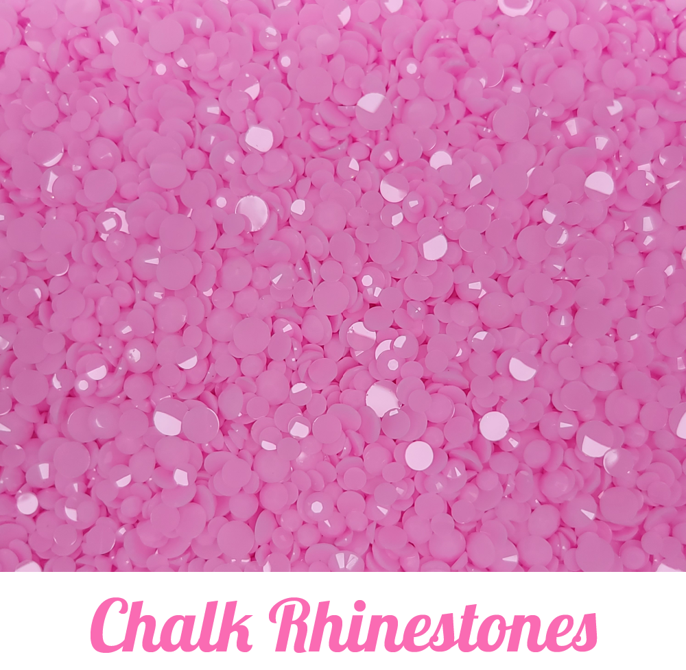 Mix Size Opaque Rhinestones - Solid Color No Coating | Peach's Crystals